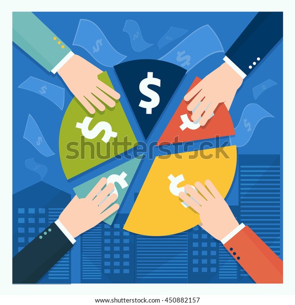 Business Shareholder Concept Flat Style Vector Stock Vector (Royalty ...