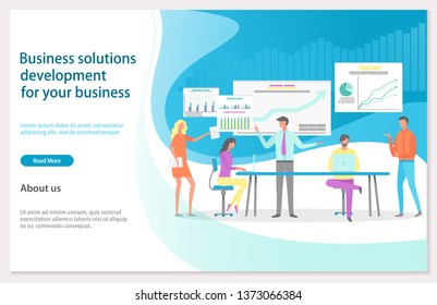 Business Solution Development Conference People Vector Stock Vector ...