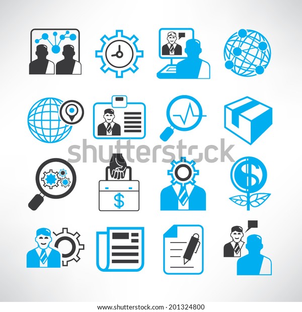 Business Solution Icons Business Management Icons Stock-Vektorgrafik ...