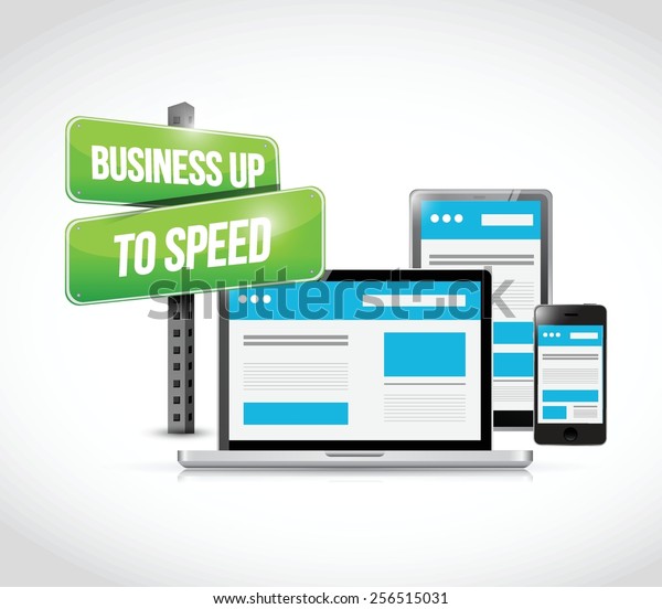 Business Speed Computer Technology Sign Illustration Stock Vector ...