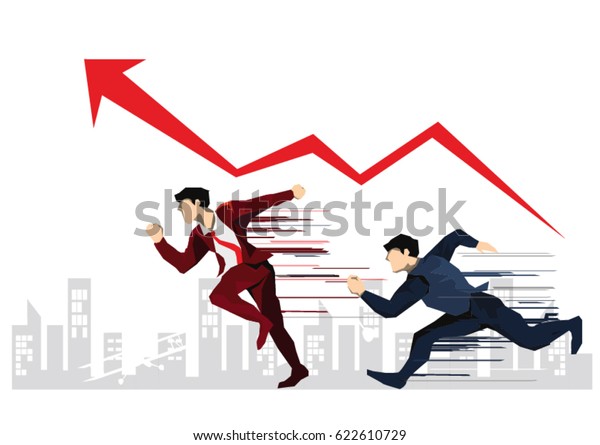 Business Speed Work Race Concept Cartoon Stock Vector (Royalty Free ...