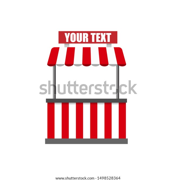 Business Stall Sign Your Text Flat Stock Vector (Royalty Free ...