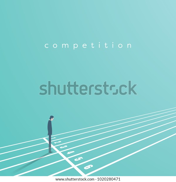 Business Start Competition Vector Concept Businessman Stock Vector ...
