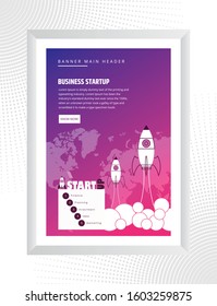 Business Startup Modern Poster Design Isometric Stock Vector (Royalty ...