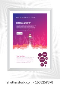 Startup Project Concept Business Colorful Poster Stock Vector (Royalty ...