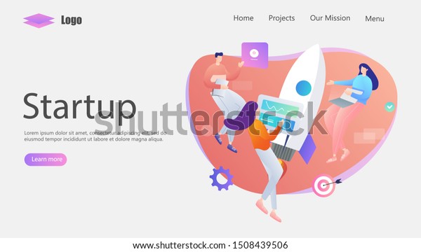 Business Start Vector Illustration Concept Suitable Stock Vector ...