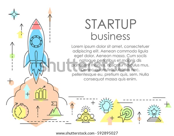 Business Startup Poster Background New Marketing Stock Vector (Royalty ...