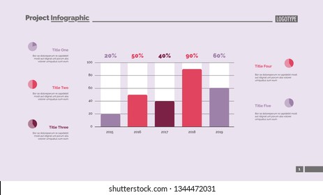 Business Statistics Chart Slide Template Business: vector de stock ...