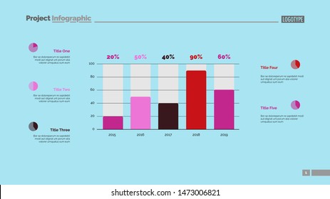 Business Statistics Chart Slide Template Business Stock Vector (Royalty ...