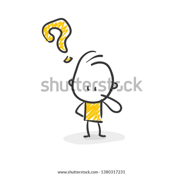 Business Stick Figure Thinking Vector Stock Vector (Royalty Free ...