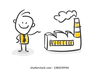 Business Stickman Factory Vector Stock Vector (Royalty Free) 1384539944 ...