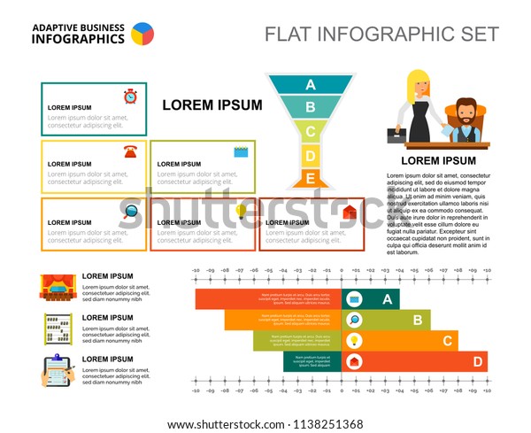 Business Strategy Bar Chart Template Presentation 库存矢量图（免版税）1138251368 ...