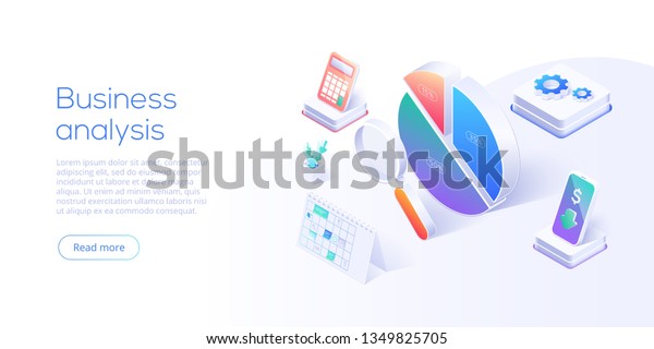 Business Strategy Isometric Vector Illustration Data Stock Vector ...