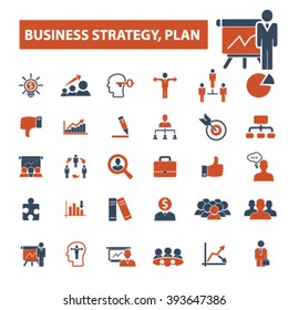 Business Strategy Plan Icons Stock Vector (Royalty Free) 393647386 ...