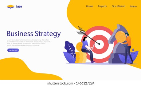 Business Strategy Vector Illustration Concept Suitable Stock Vector ...