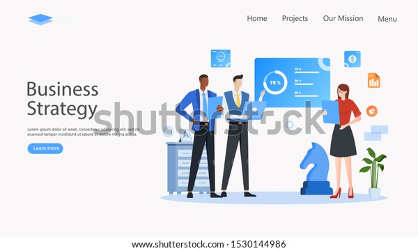 Business Strategy Vector Illustration Concept Suitable Stock Vector ...