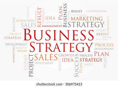 Business Strategy Words Concept Stock Vector (Royalty Free) 306975413 ...