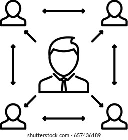 Business Structure Outline Icon Stock Vector (Royalty Free) 657436189 ...