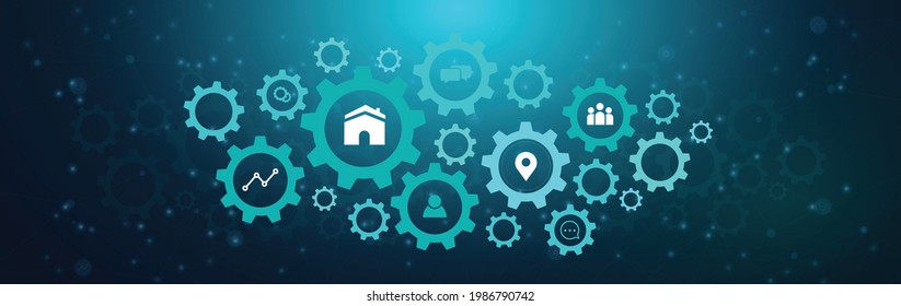 Business Support Vector Illustration Blue Concept Stock Vector (Royalty ...