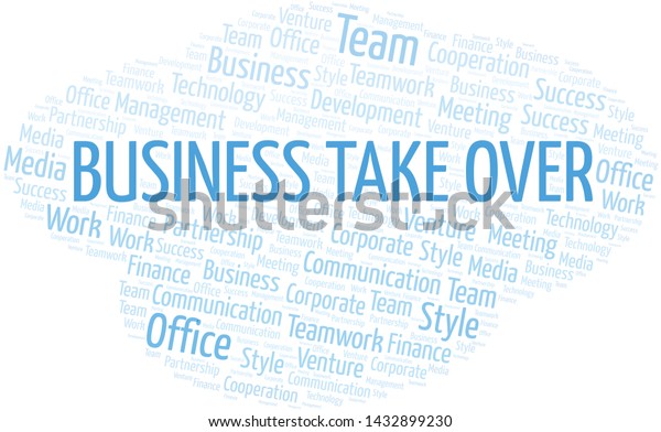 Business Take Over Word Cloud Collage Stock Vector (Royalty Free ...