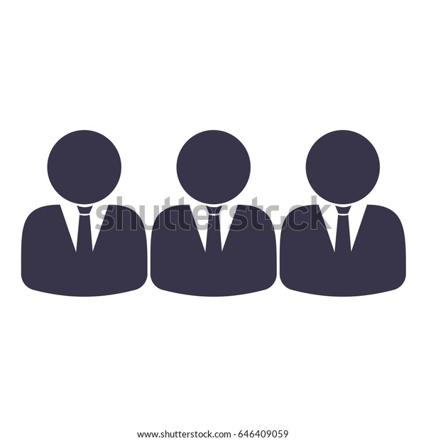 Business Team 3 People Flat Vector Stock Vector (Royalty Free) 646409059