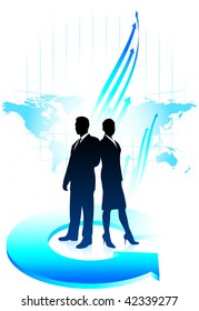 Business Team Background World Map Stock Vector (Royalty Free) 42339277 ...