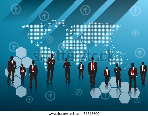 Business Team Blue Background Stock Vector (Royalty Free) 51316600 ...