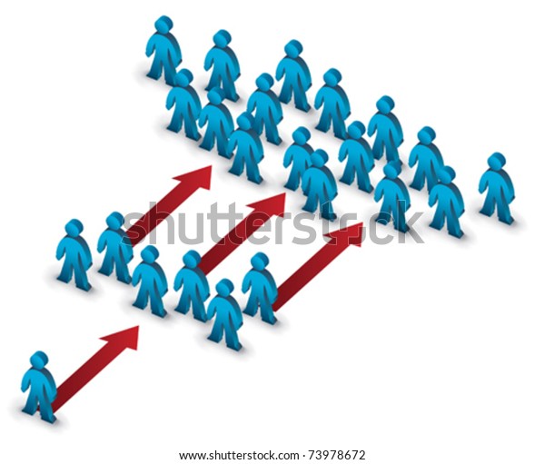 Business Team Growing Progress Illustration stockvector (rechtenvrij ...