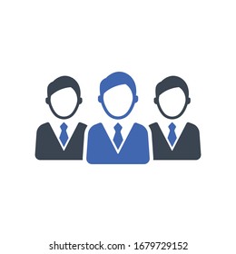 Illustration Flat Group People Icon Stock Vector (Royalty Free ...