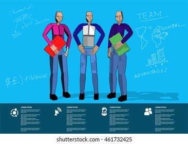 Business Team Infographics Stock Vector (Royalty Free) 461732425 ...