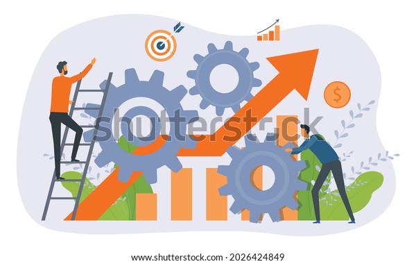 Business Team Process Working Management Strategy Stock Vector (Royalty ...