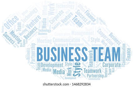 Business Team Word Cloud Collage Made Stock Vector (Royalty Free ...