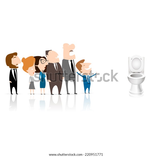 Business Team Work Toilet Stock Vector (Royalty Free) 220951771