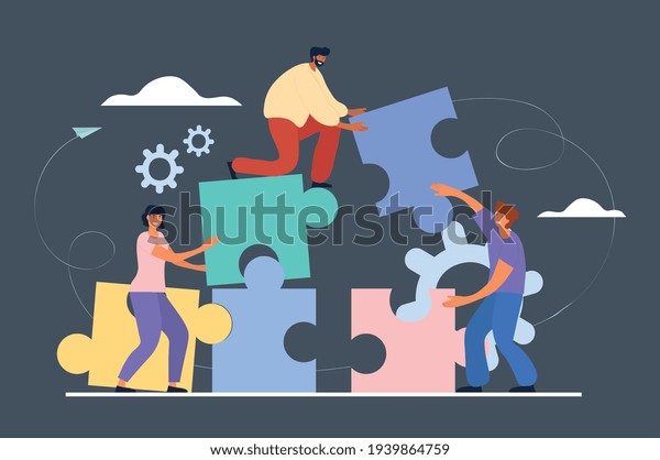 Business Teamwork Collaboration Cooperation Abstract Concept Stock ...