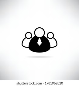 Business Teamwork Icon Drop Shadow On Stock Vector (Royalty Free ...