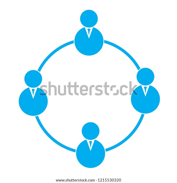 Business Teamwork Icon On Transparent Background Stock Vector (Royalty ...
