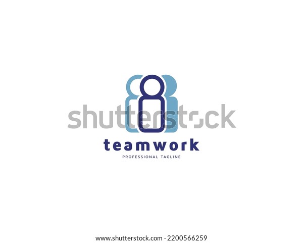 Business Teamwork Logo Design Illustration Stock Vector (Royalty Free ...