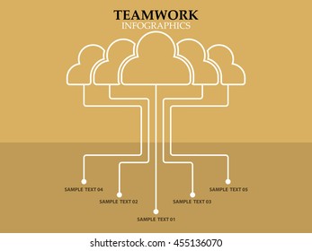 Business Teamwork Tree Timeline Infographicsvector Illustration Stock ...