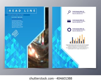 Business Technology Brochure Design Template Vector Stock Vector (Royalty Free) 404601388 ...