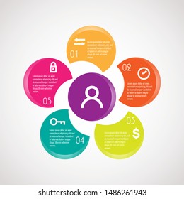 Vektor Stok Business Template Resentationinfographic Business ...