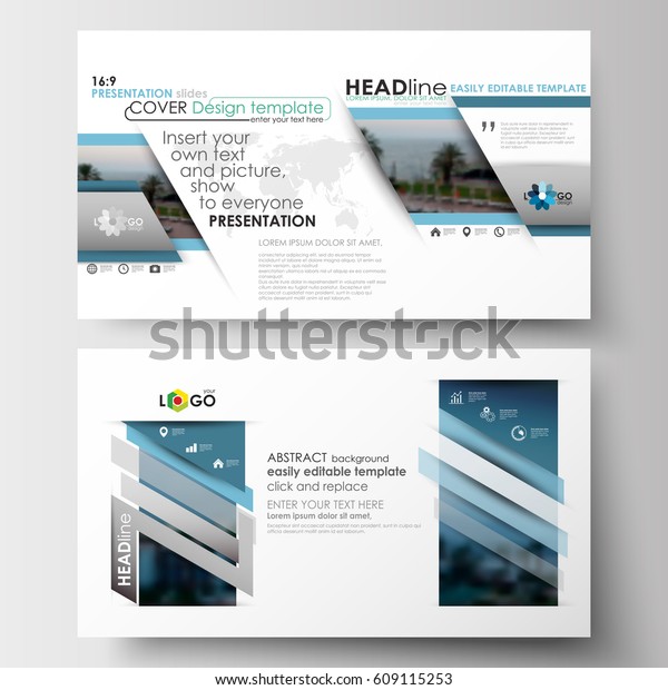 Business templates in HD format for presentation slides. Flat design ...