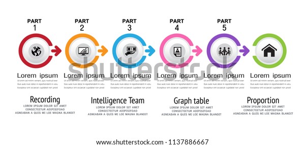 Business Timeline Organization Road Map Infographic 스톡 벡터(로열티 프리 ...