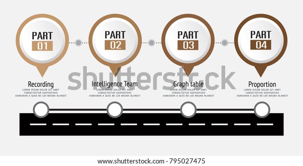 Business Timeline Organization Road Map Infographic Stock Vector ...