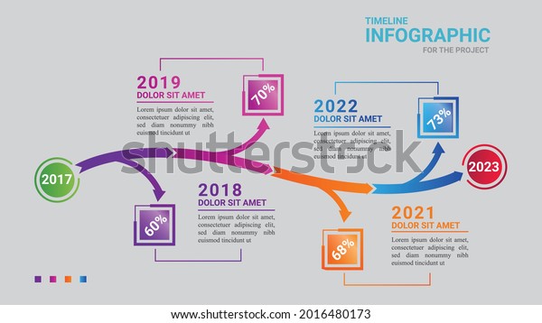 Business Timeline Planning Progress Infographic Design Stock Vector ...