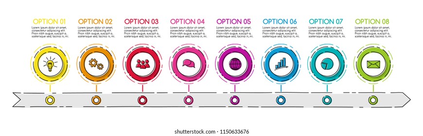 Business Timeline Template Hand Drawn Elements Stock Vector (Royalty ... Business Timeline Template Hand Drawn Elements Stock Vector (Royalty ...
