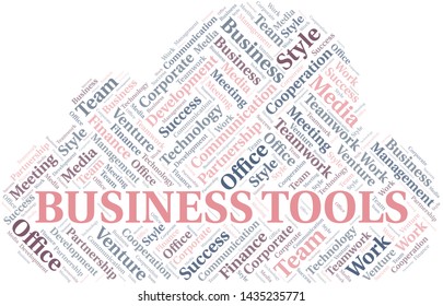 Business Tools Word Cloud Collage Made Stock Vector (Royalty Free ...