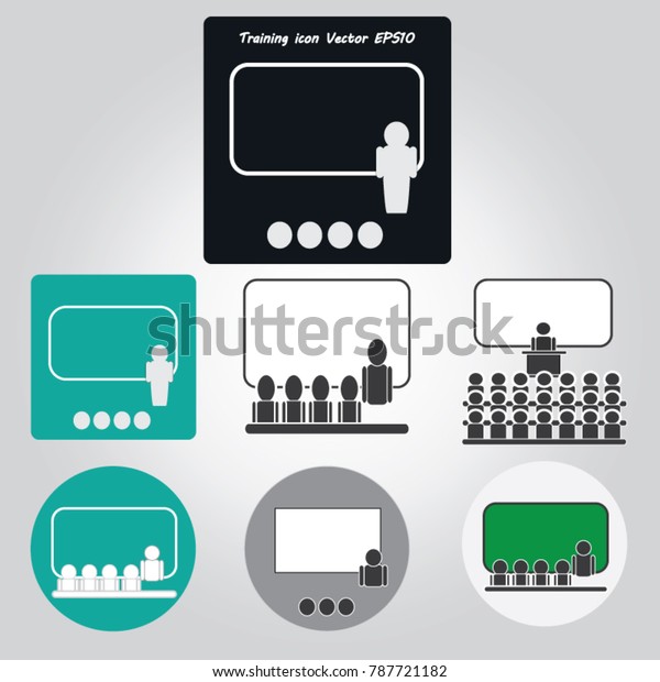 Business Training Icon Human Resources Classroom Stock Vector (Royalty ...