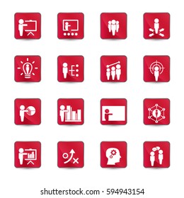 Business Training Icon Set Stock Vector (Royalty Free) 574812136