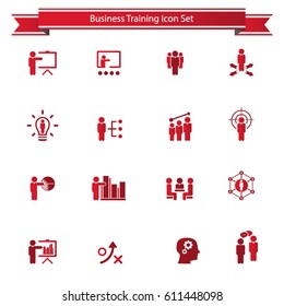 Training Icon Set Business Training Icons Stock Vector (Royalty Free ...