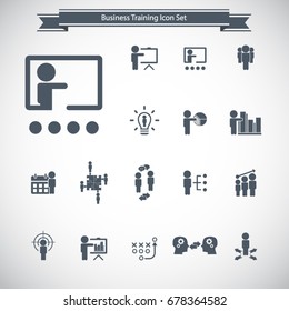 Business Training Icon Set Stock Vector (Royalty Free) 678380989